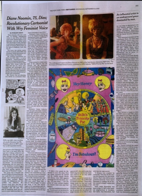 Diane Noomin's Memorial Service at SVA, November 10, 2022 - The Comics ...